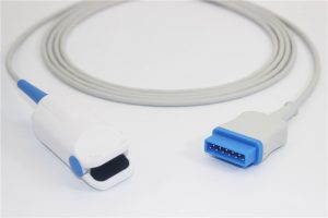 Sensor de SpO2 Adulto, tipo clip. Cable Completo. Compatible GE ...